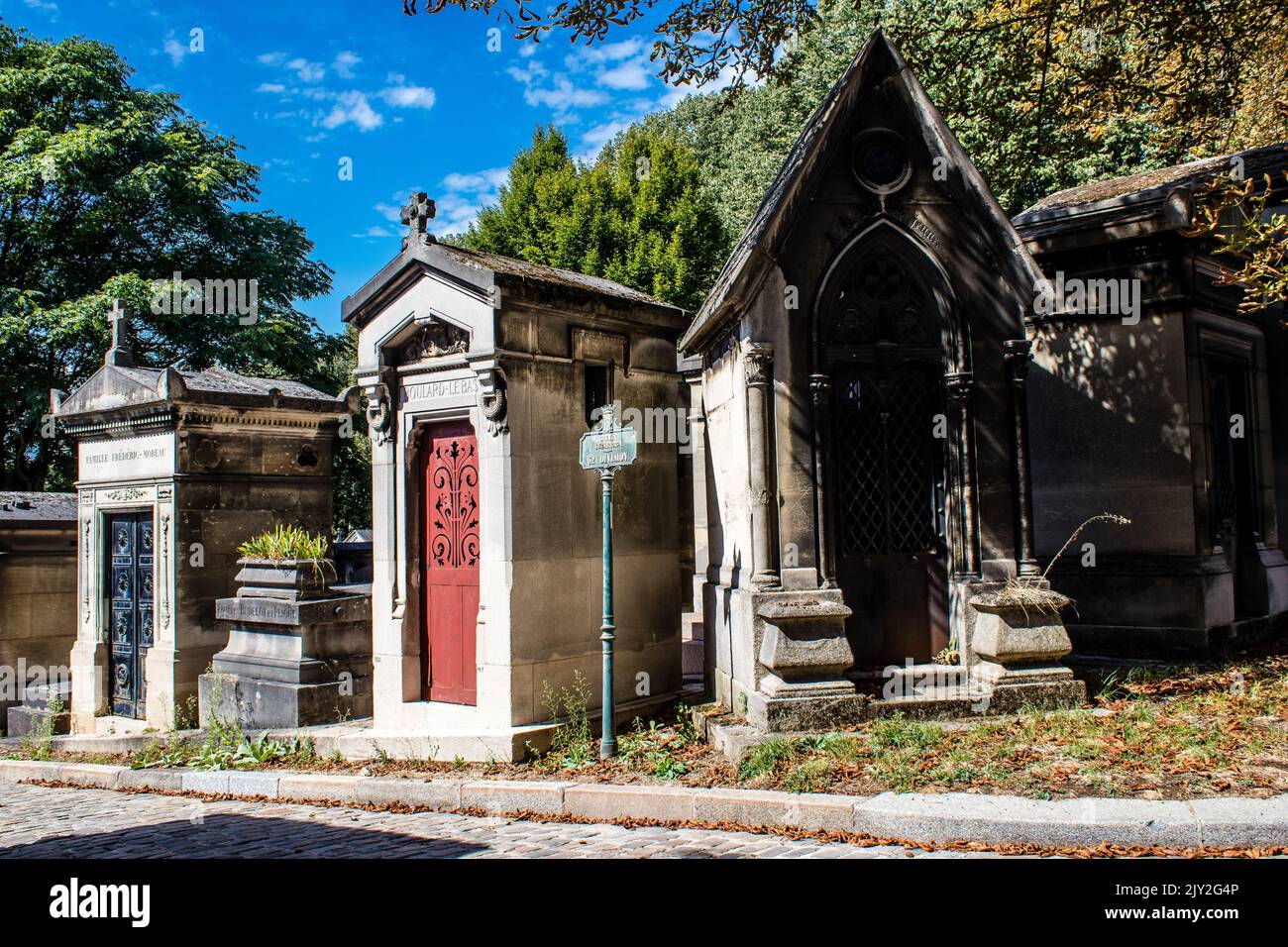 Paris, France - September 05, 2022 The Pere Lachaise cemetery is the ...