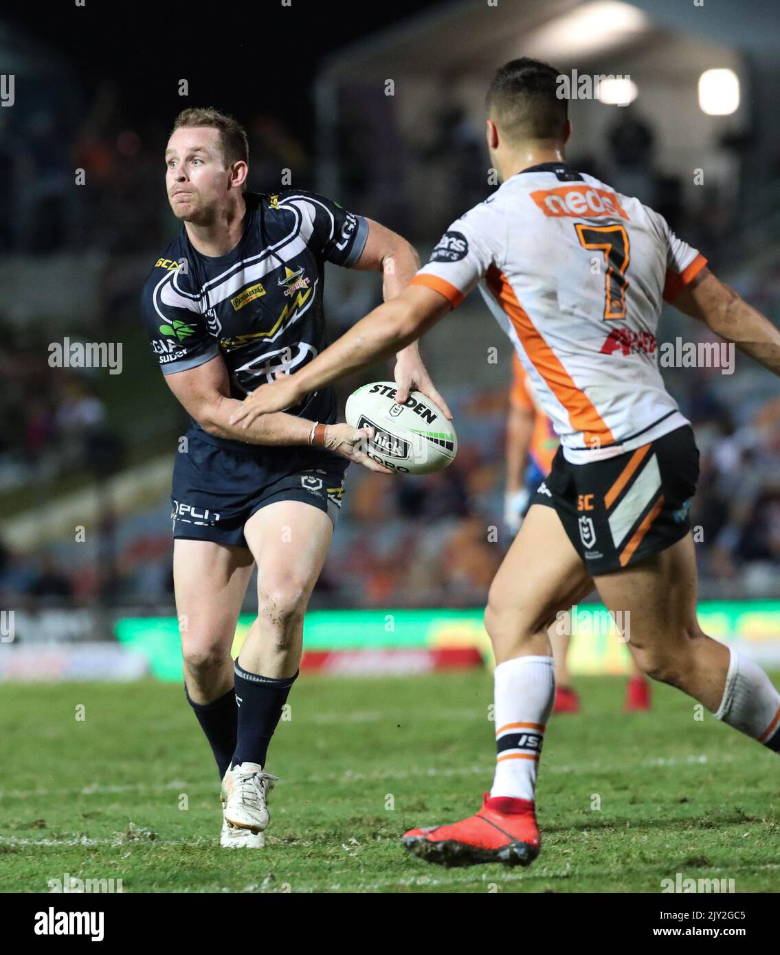 Michael Morgan, Captain of the Cowboys during the Round 14 NRL match ...