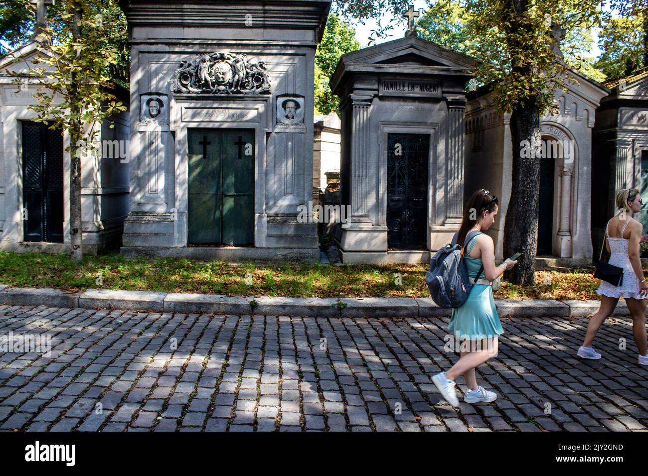 Paris, France - September 05, 2022 The Pere Lachaise cemetery is the ...