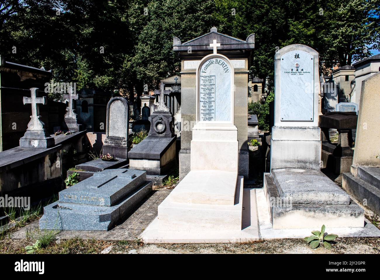 Paris, France - September 05, 2022 The Pere Lachaise cemetery is the ...