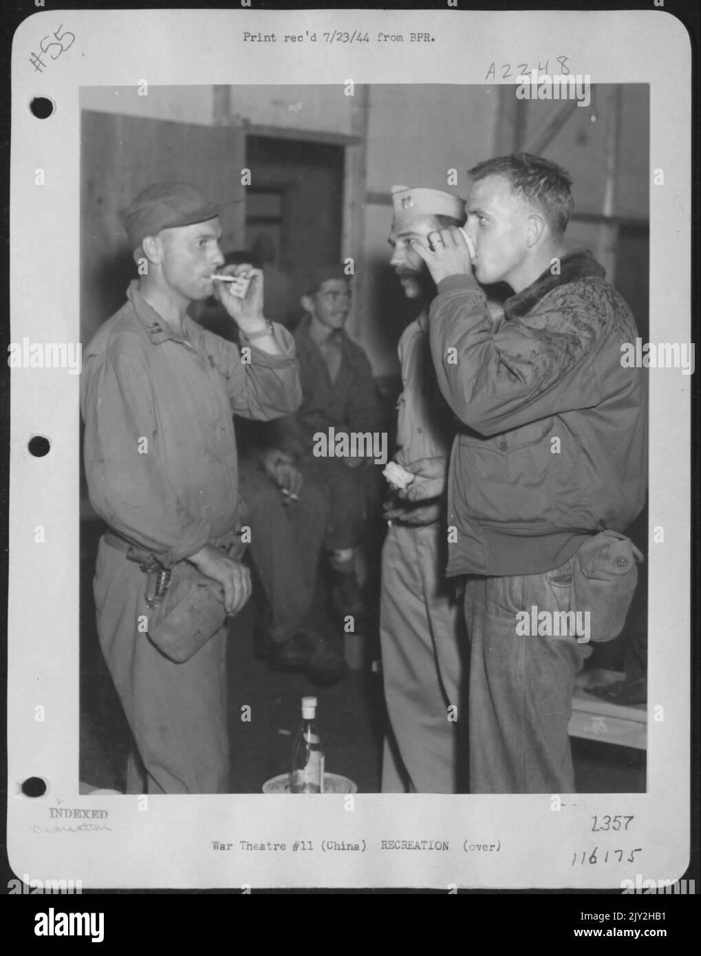 Cigarette, Sandwich And A Drink For The Tired Crew Members Put In A ...