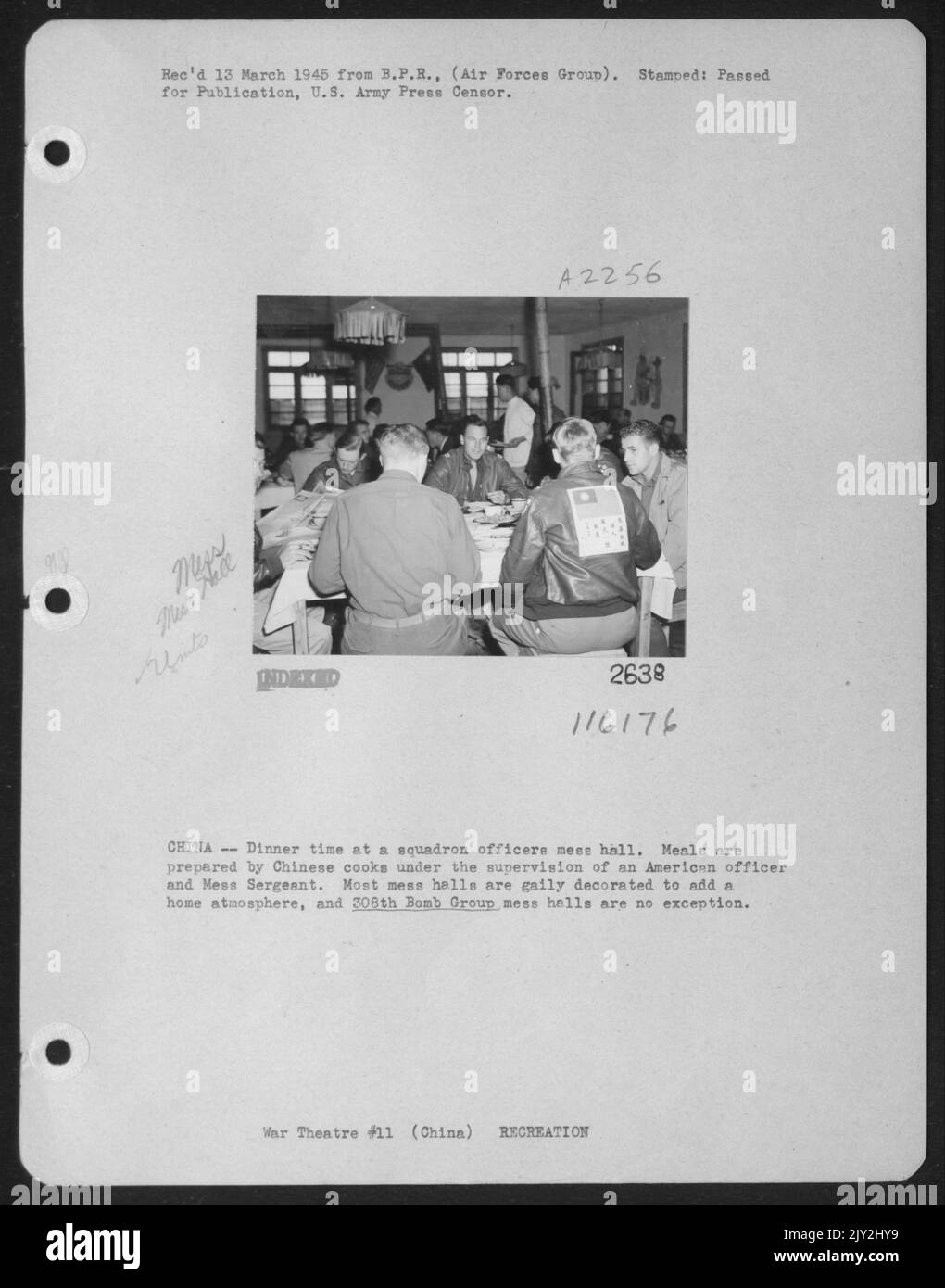 China -- Dinner Time At A Squadron Officers Mess Hall. Meals Are ...