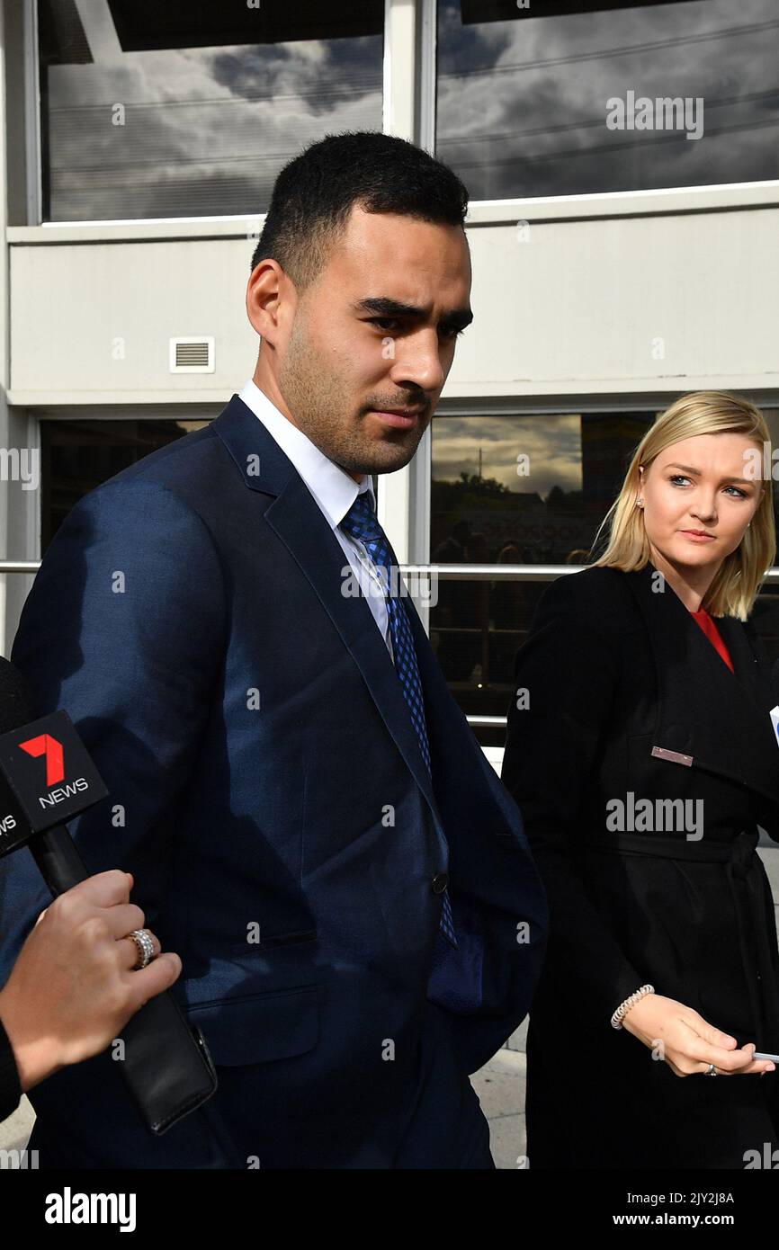 Penrith Panthers NRL player Tyrone May leaves Penrith Courthouse in ...