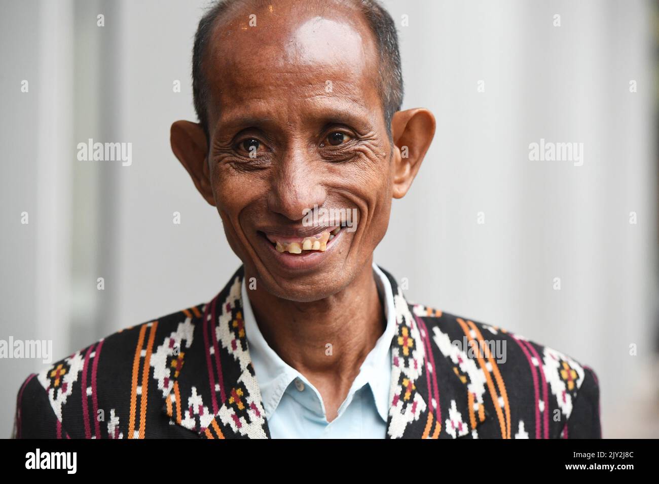 Lead plaintiff Daniel Sanda poses for a portrait after arriving with ...