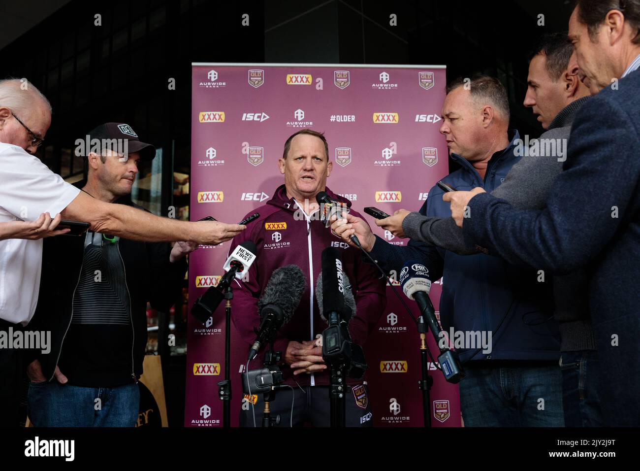 Queensland State of Origin coach Kevin Walters speaks to the media in ...