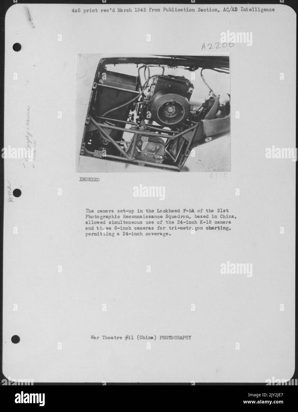 The Camera Set-Up In The Lockheed F-5A Of The 21St Photographic ...