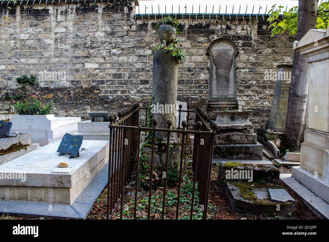 Paris, France - September 05, 2022 The Pere Lachaise cemetery is the ...