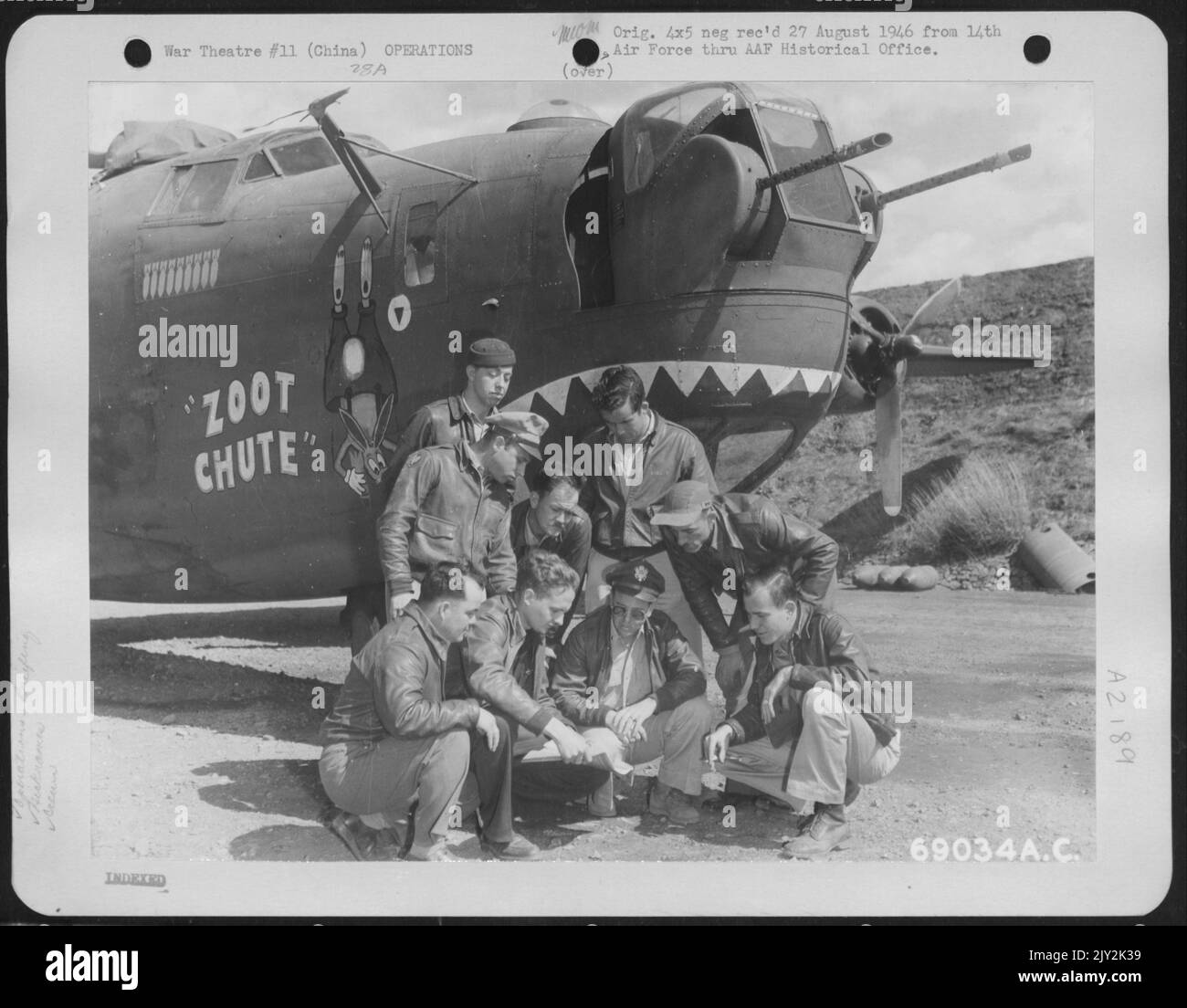 The Pilot Of The Consolidated B-24 "Zoot Chute" Briefs His Crew Prior ...