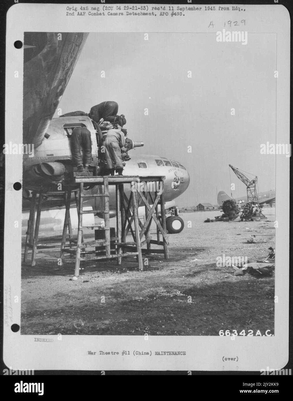 After The New Engine Has Been Installed In Boeing B-29 Superfortress ...