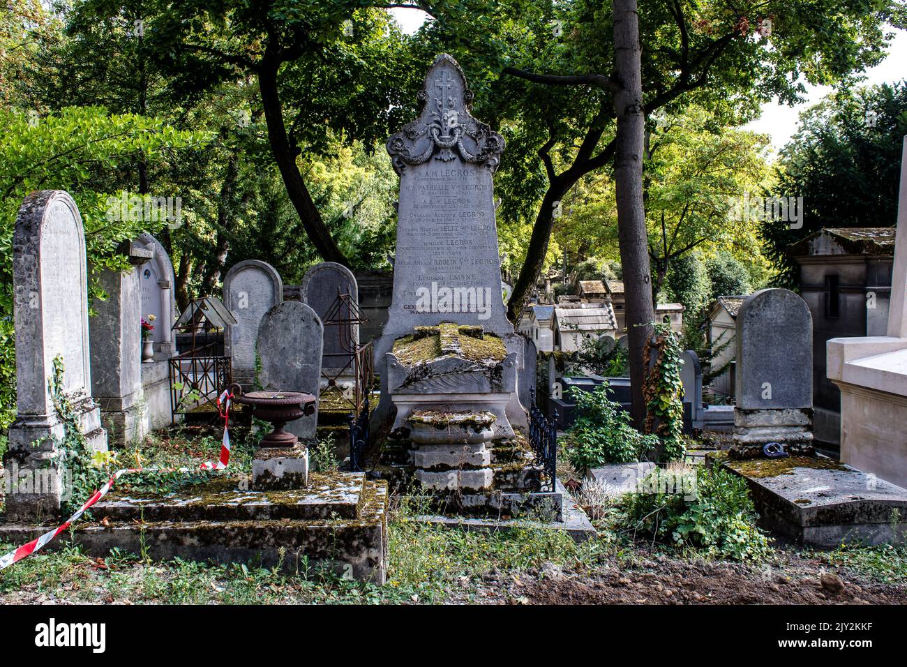 Paris, France - September 05, 2022 The Pere Lachaise cemetery is the ...