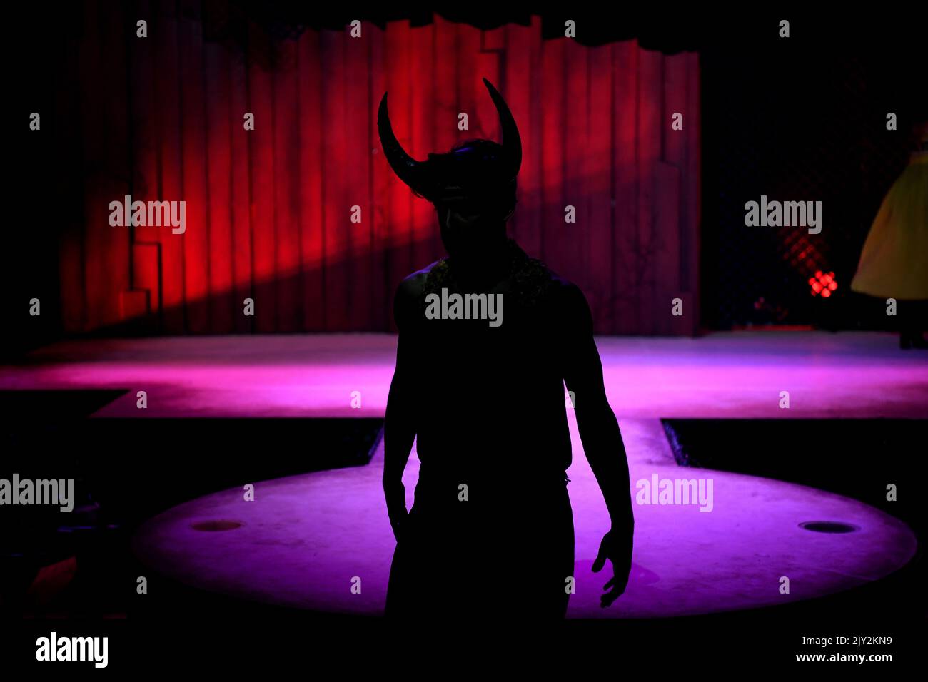 Cast members perform a scene from the burlesque dance show Matador at ...