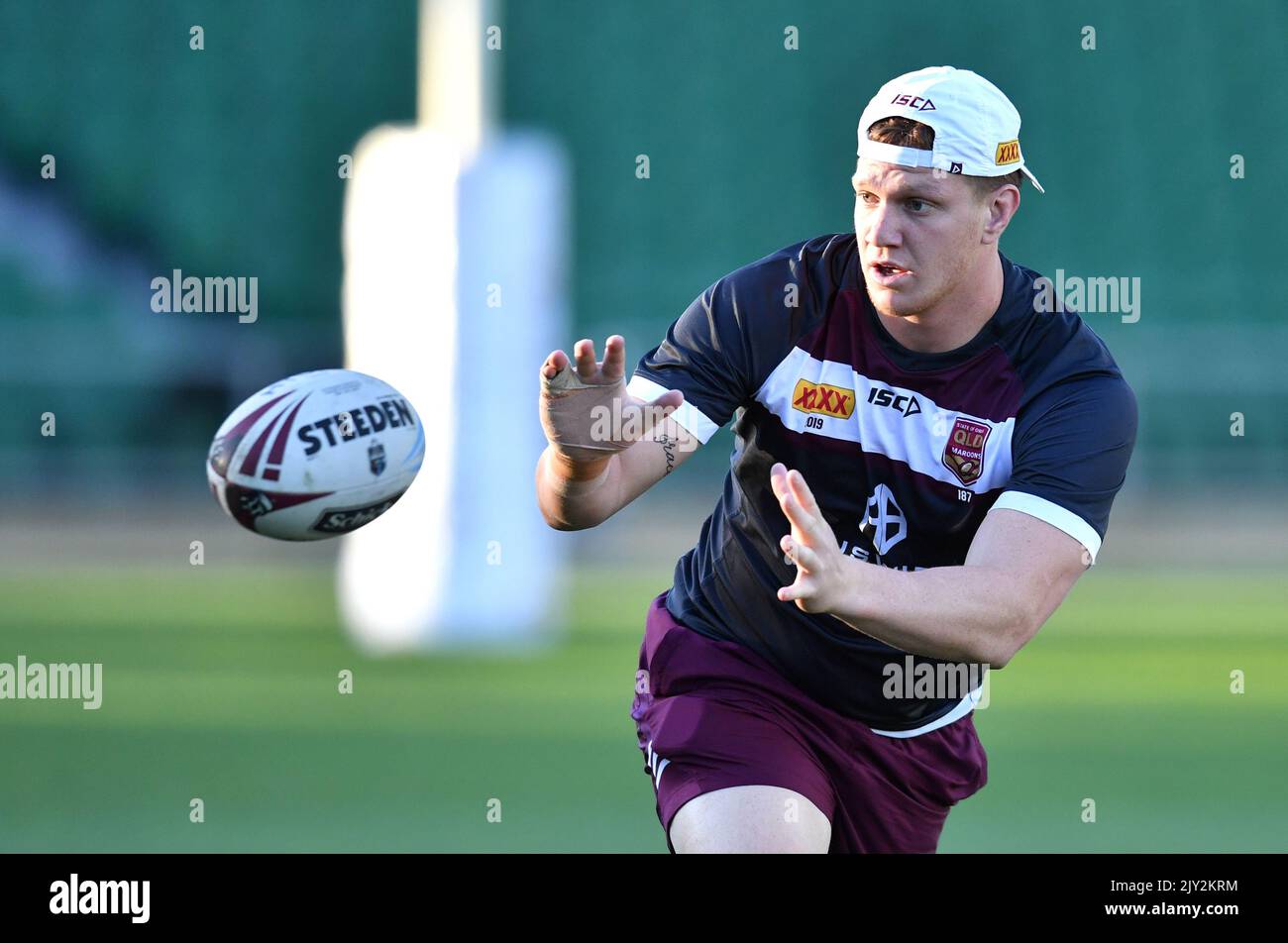 Dylan Napa of the Queensland State of Origin team is seen during ...