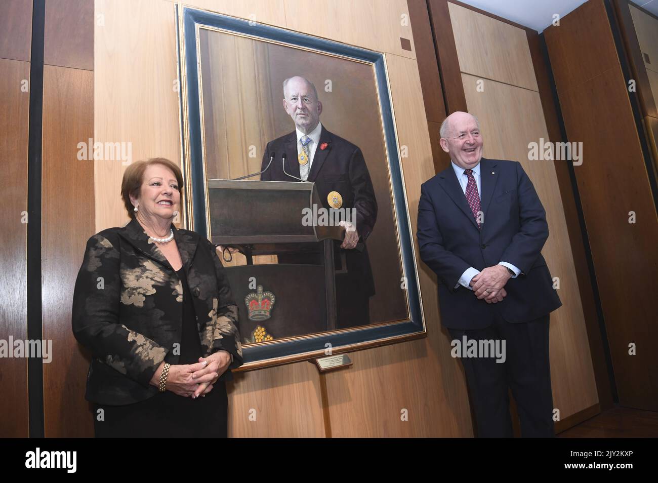 Outgoing Australian Governor-General Sir Peter Cosgrove and his wife ...