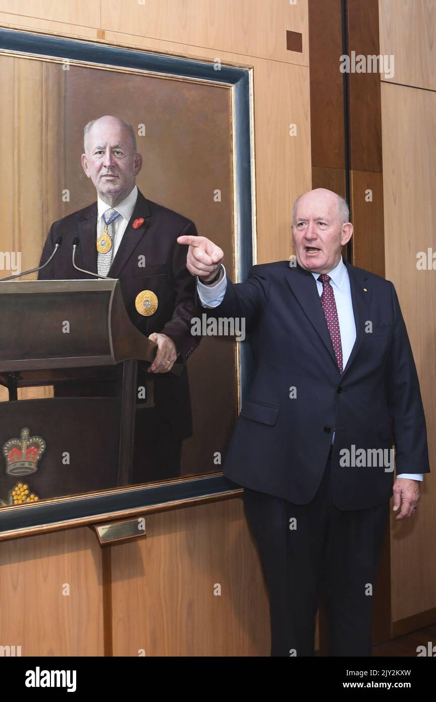 Outgoing Australian Governor-General Sir Peter Cosgrove poses for ...