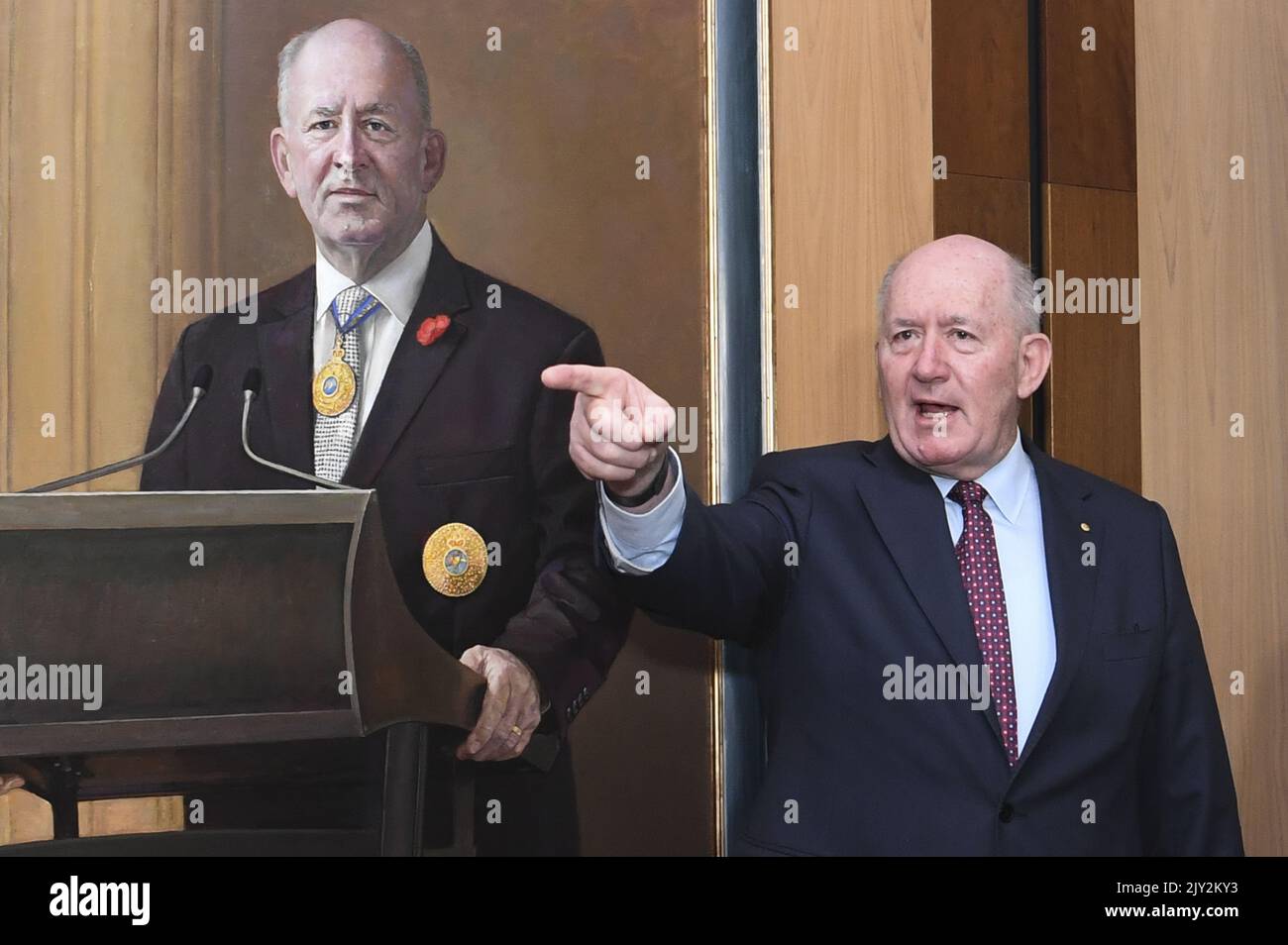 Outgoing Australian Governor-General Sir Peter Cosgrove poses for ...