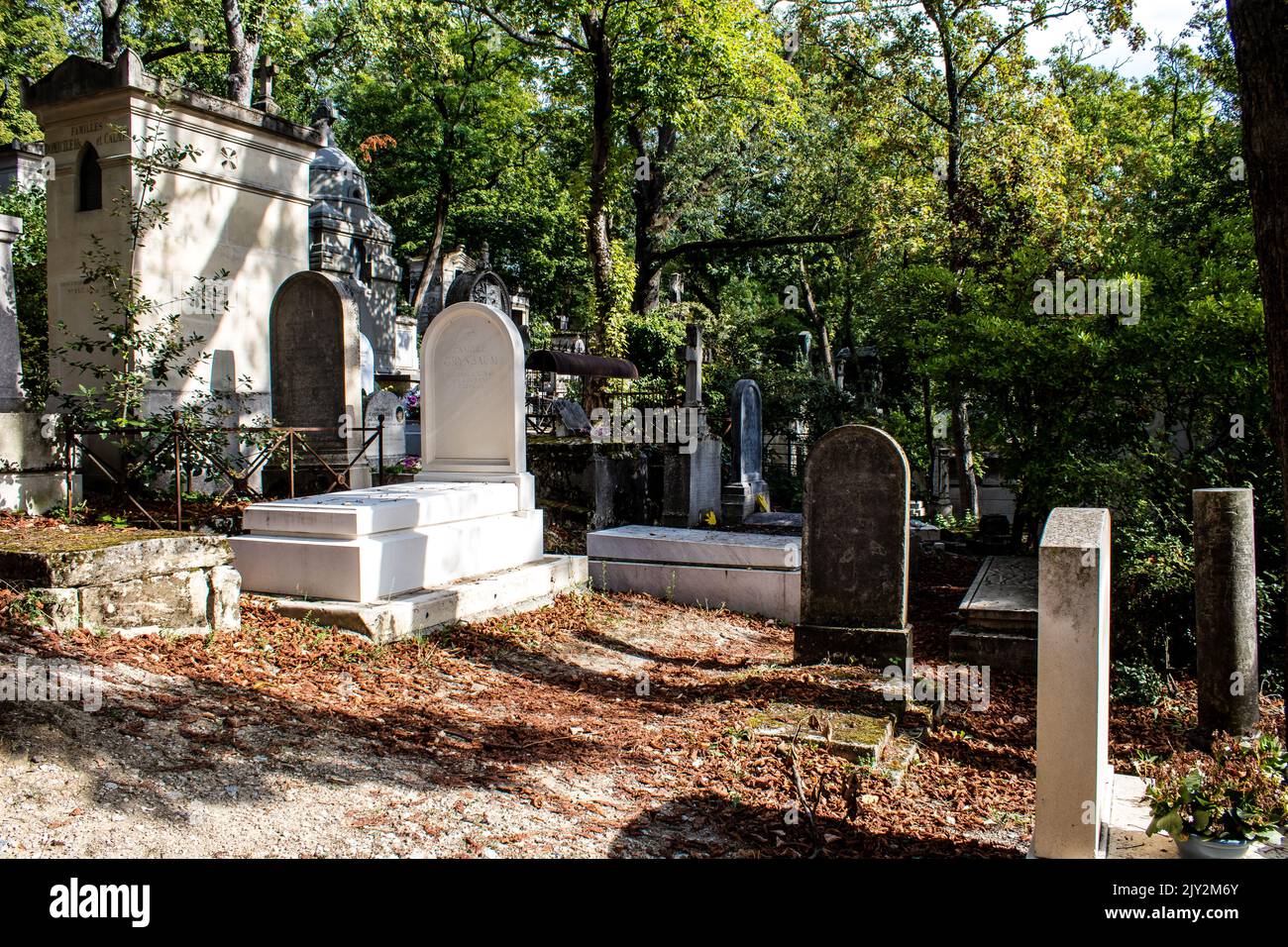 Paris, France - September 05, 2022 The Pere Lachaise cemetery is the ...