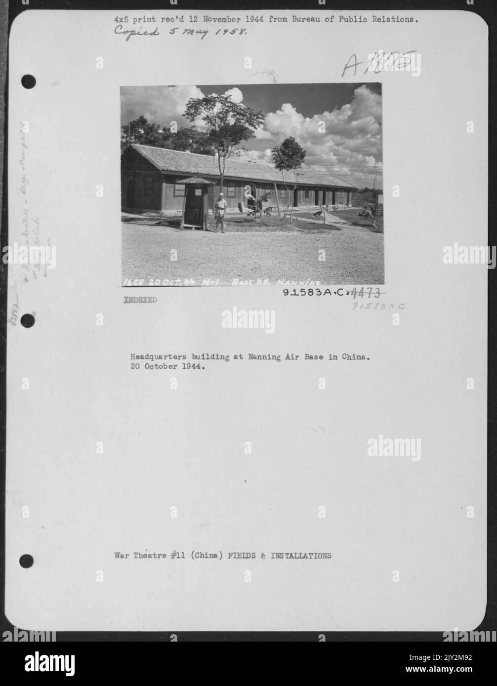 Headquarters Building At Nanning Air Base In China. 20 October 1944 ...