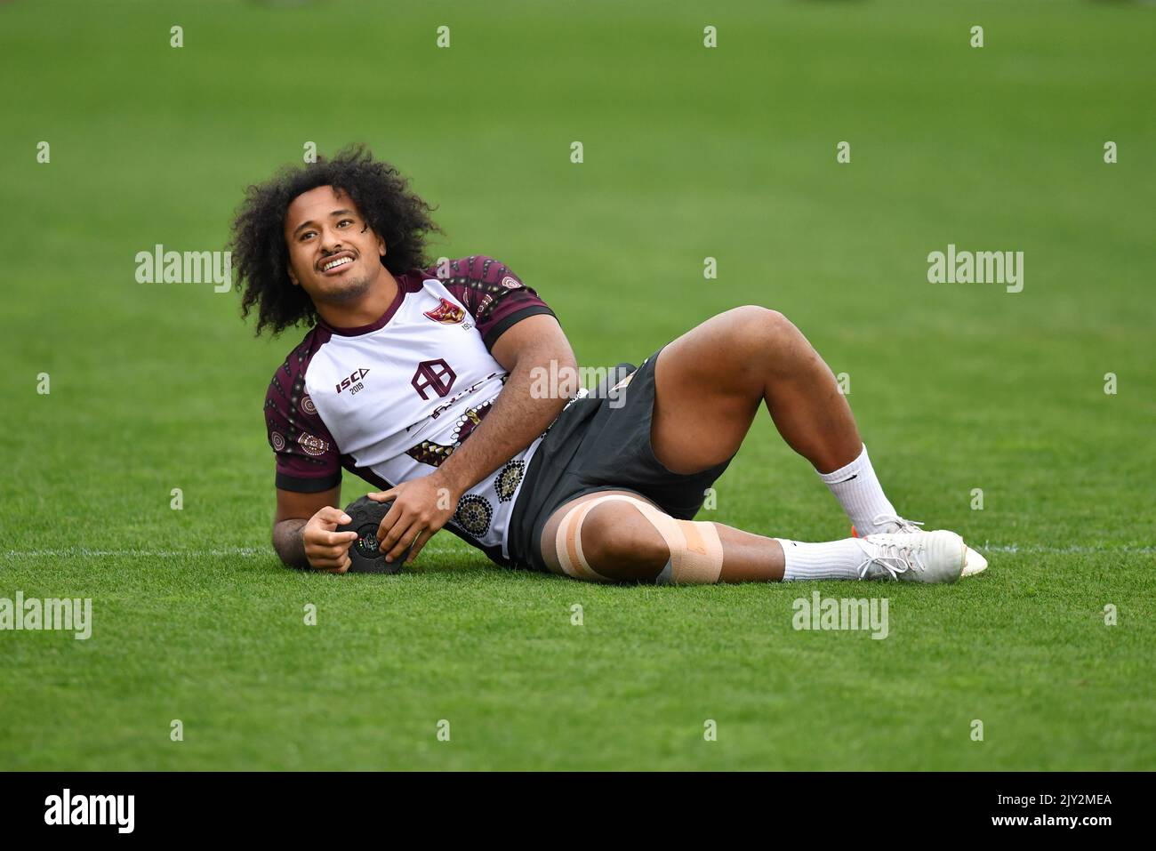 Felise Kaufusi of the Queensland State of Origin team is seen during ...