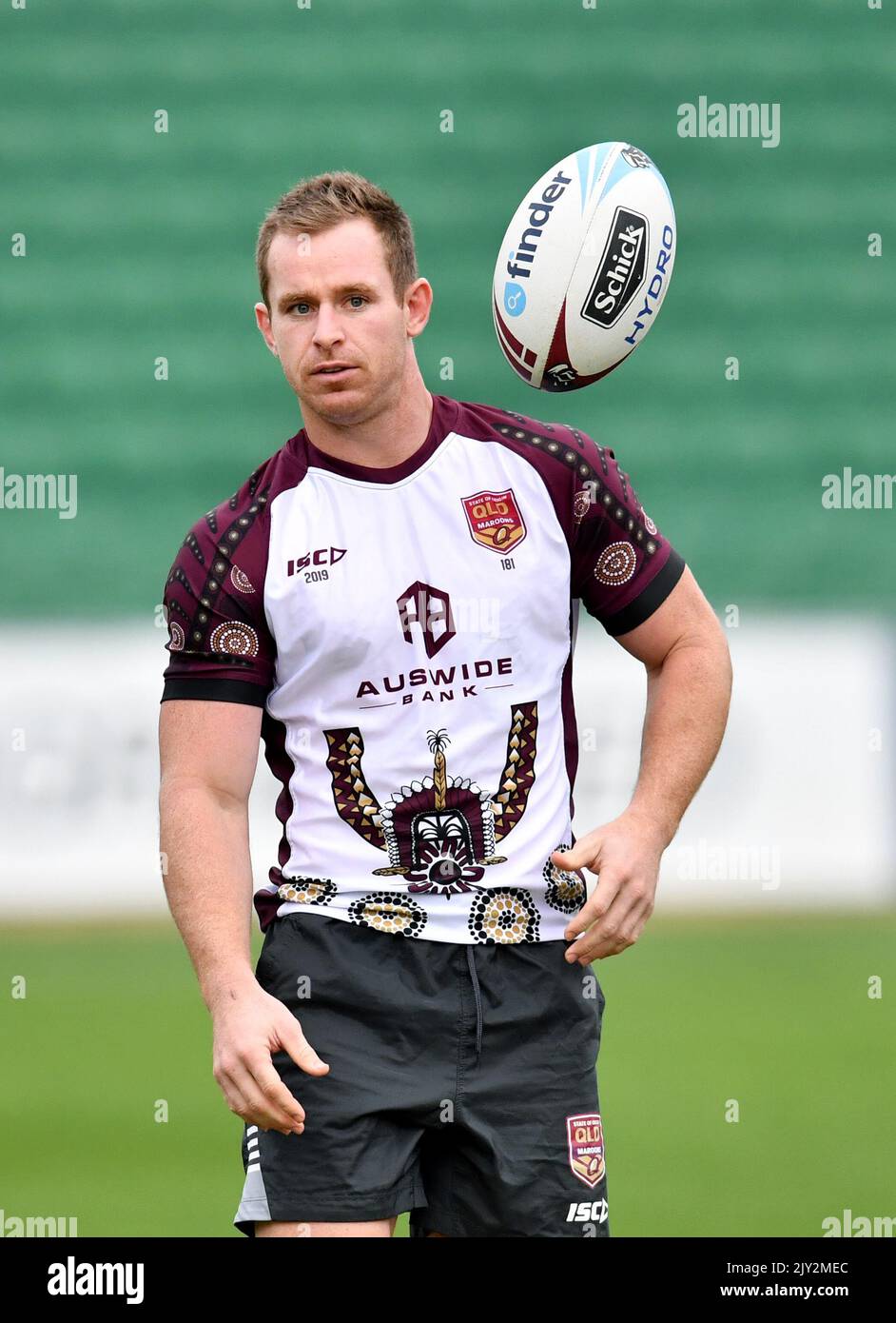 Michael Morgan of the Queensland State of Origin team is seen during ...