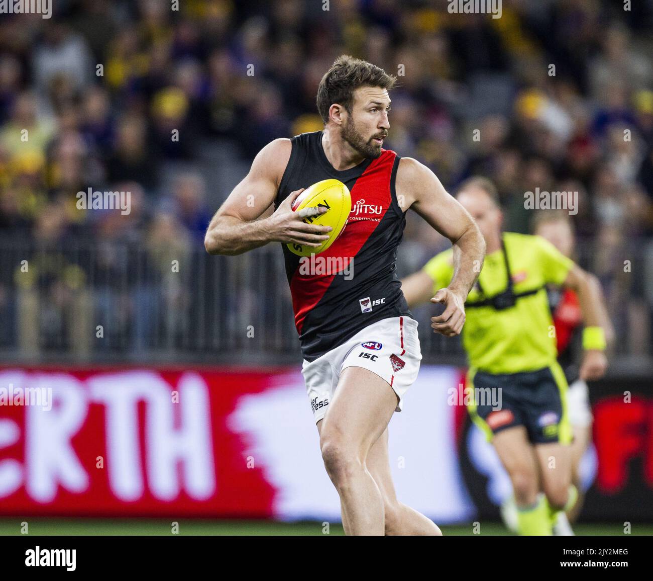 Cale Hooker of the Bombers during the Round 14 AFL match between the ...