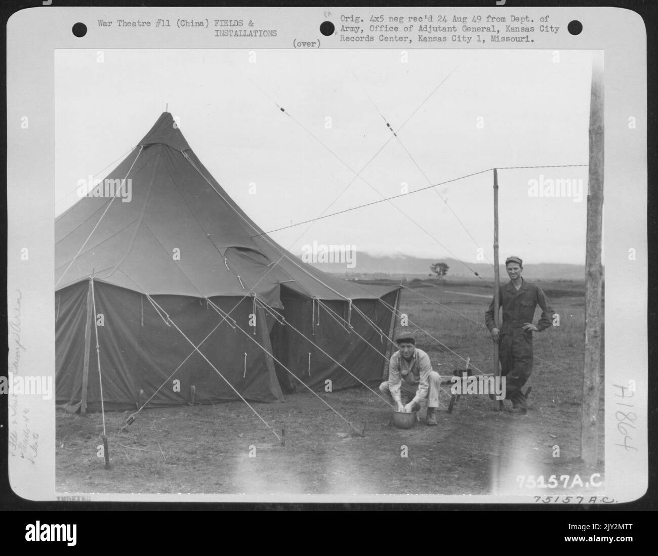 Two G.I.'s Of The 4Th Army Airways Communications Wing In Front Of ...