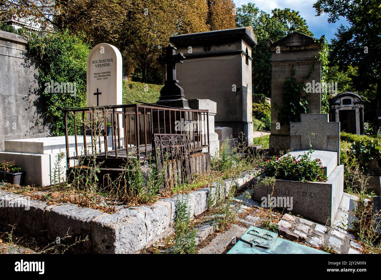 Paris, France - September 05, 2022 The Pere Lachaise cemetery is the ...