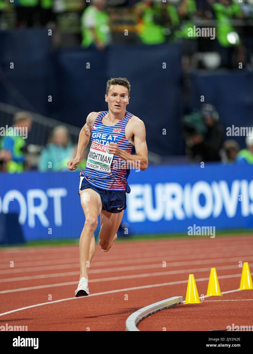 Jake Wightman participating in the 800 meters of the European Athletics ...