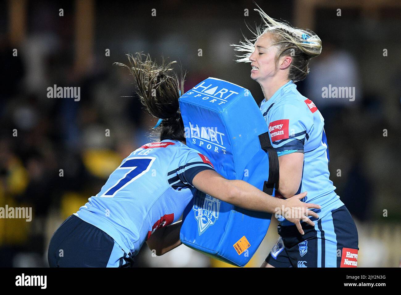 Millie Boyle (left) and Kezie Apps of NSW warm up ahead of the Womens ...