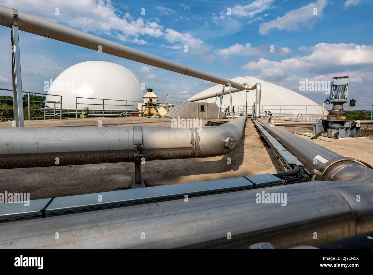 Biogas plant, gas storage, with dome, fermenter Tanks for the ...