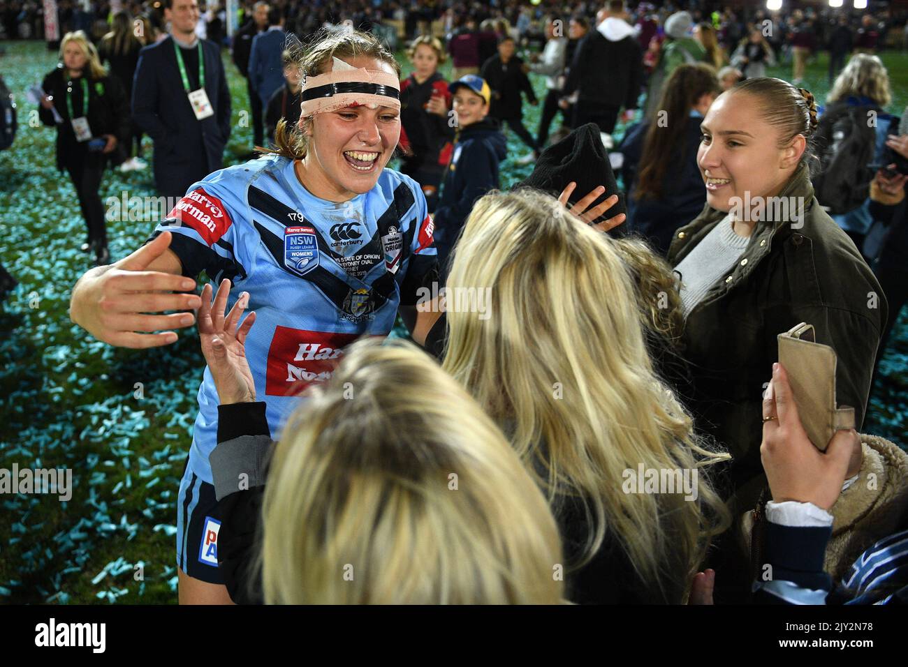 Kirra Dibb of NSW celebrates with supporters following their win over ...