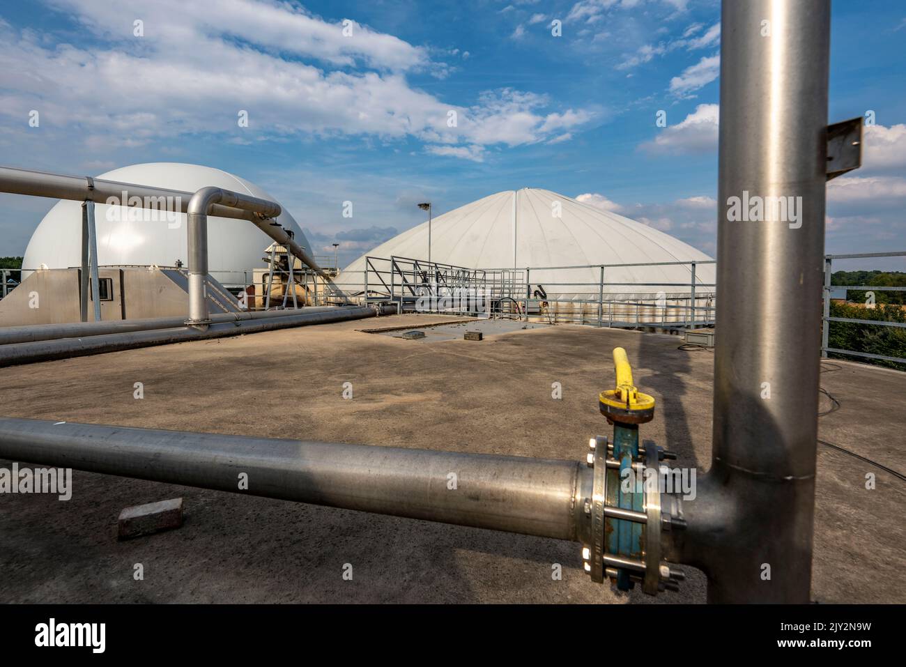 Biogas plant, gas storage, with dome, fermenter Tanks for the ...