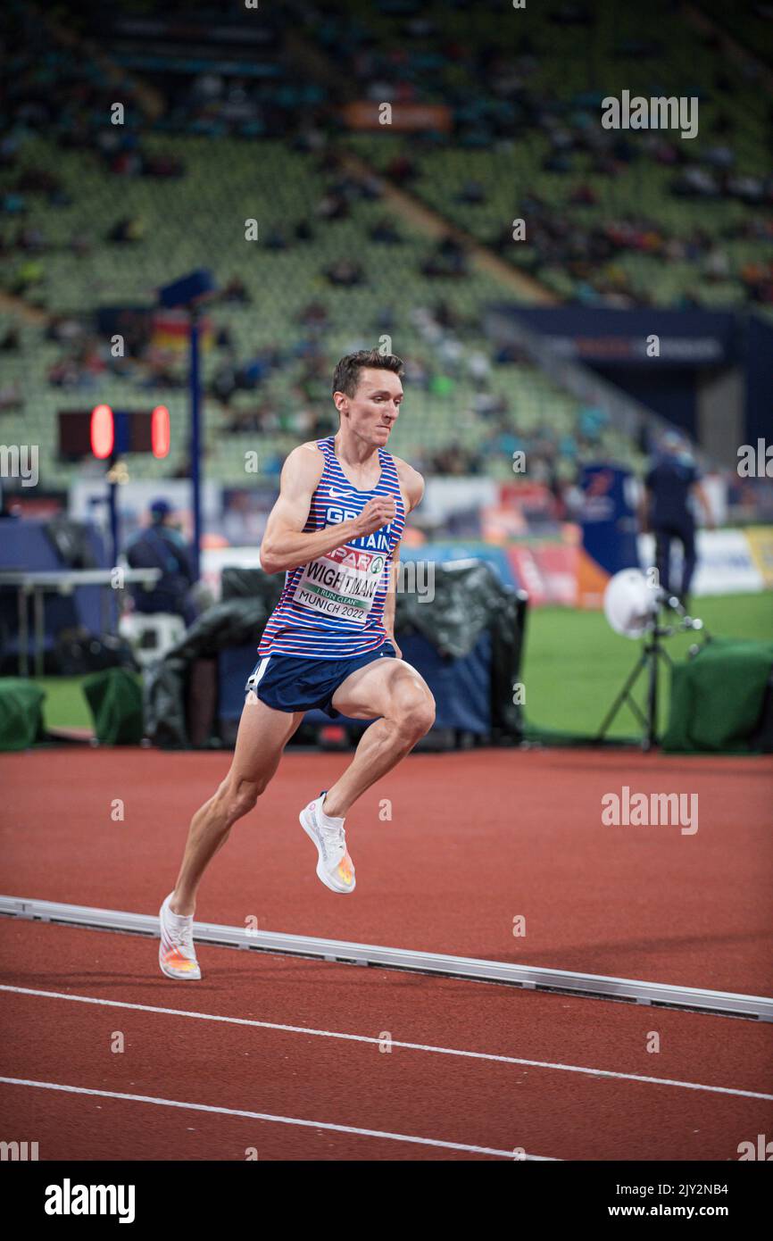 Jake Wightman participating in the 800 meters of the European Athletics ...