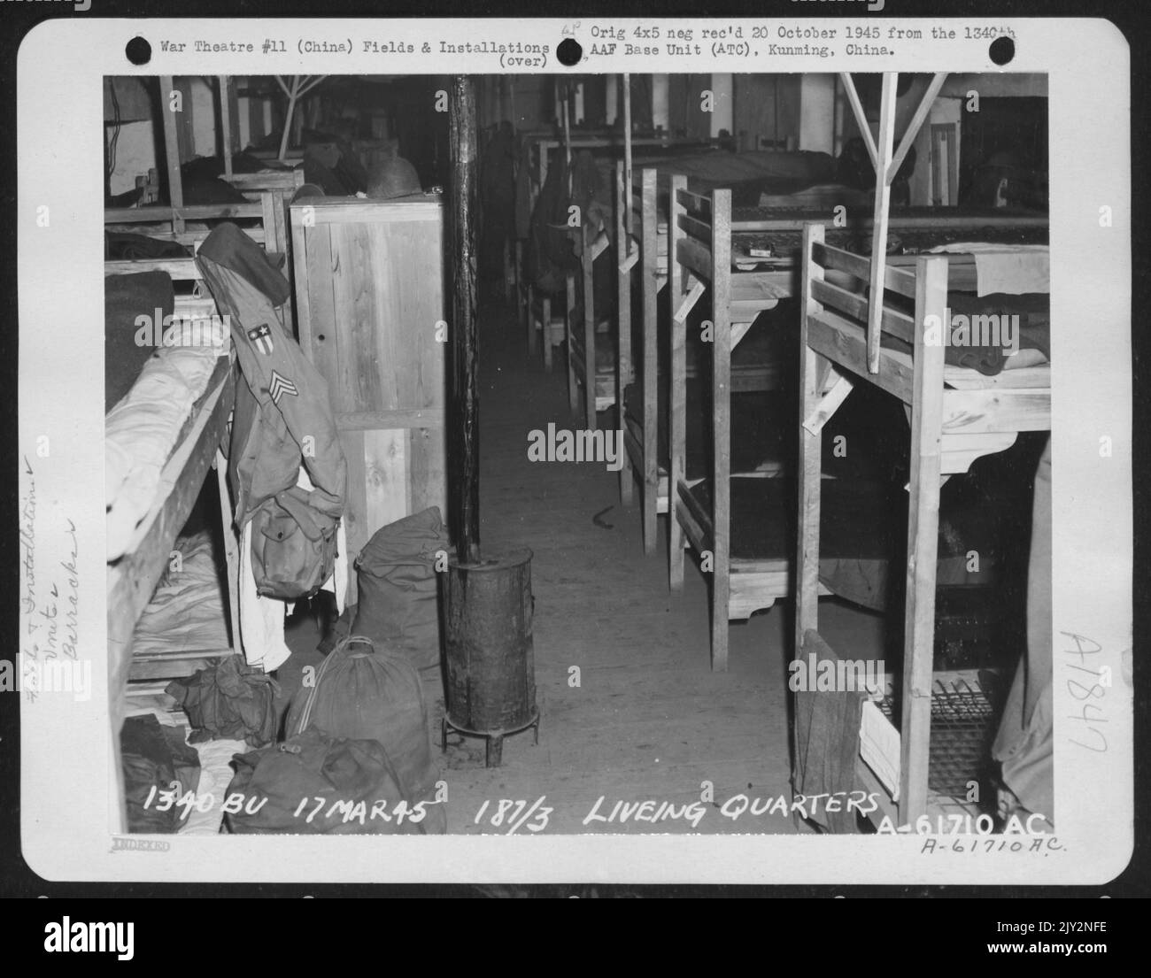 Living Quarters For Personnel At 1340Th Aaf Base Unit (Atc), Kunming ...