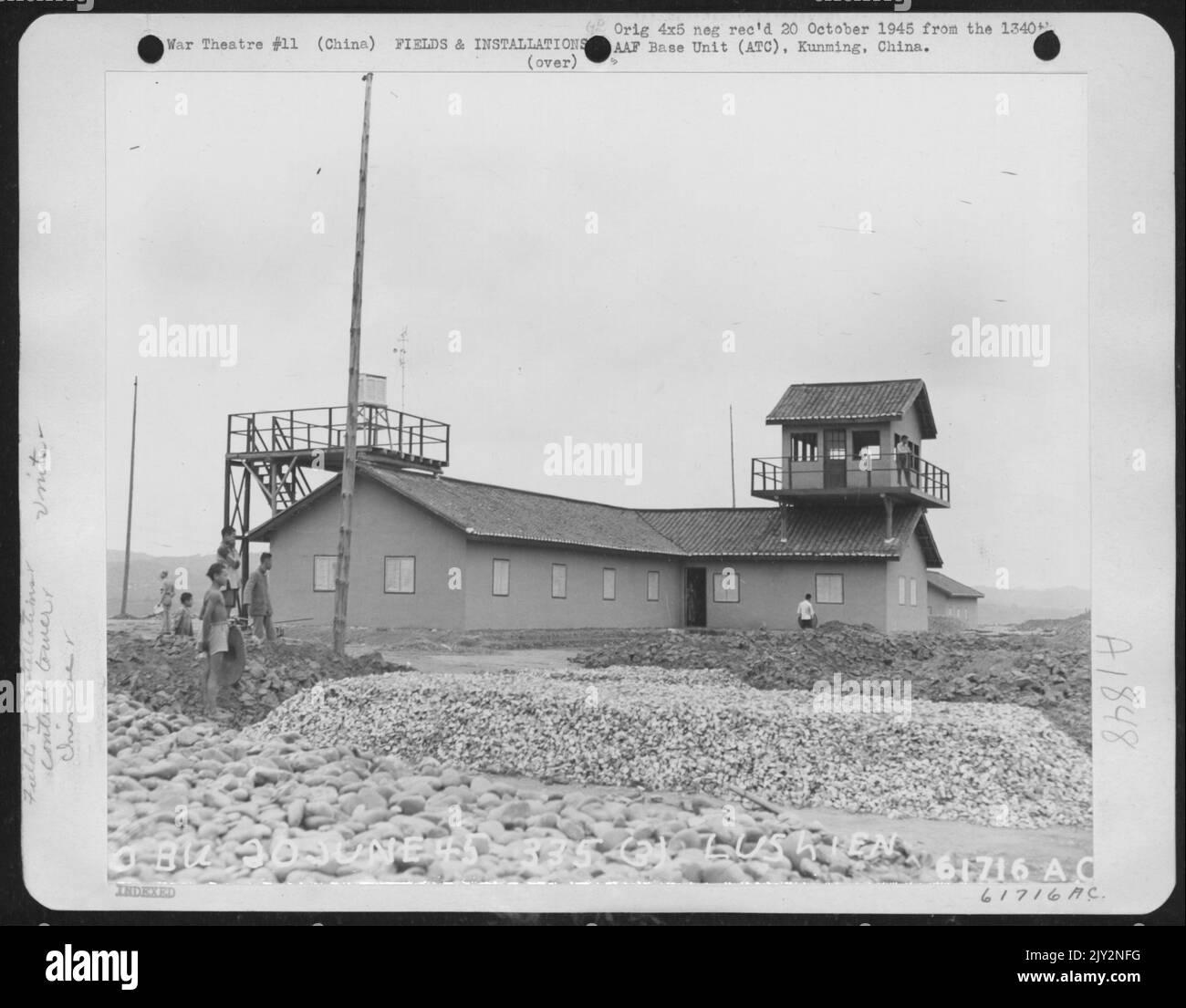 Operations Building At Lushien, China, 20 June 1945. (1340Th Aaf Base ...