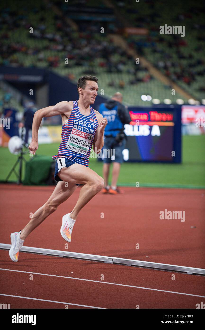 Jake Wightman participating in the 800 meters of the European Athletics ...