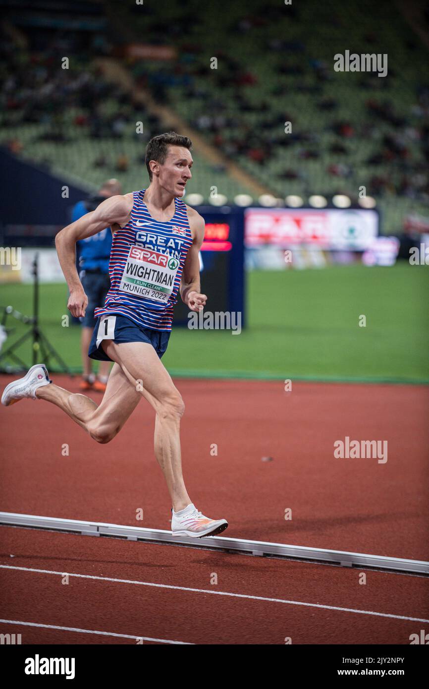 Jake Wightman participating in the 800 meters of the European Athletics ...