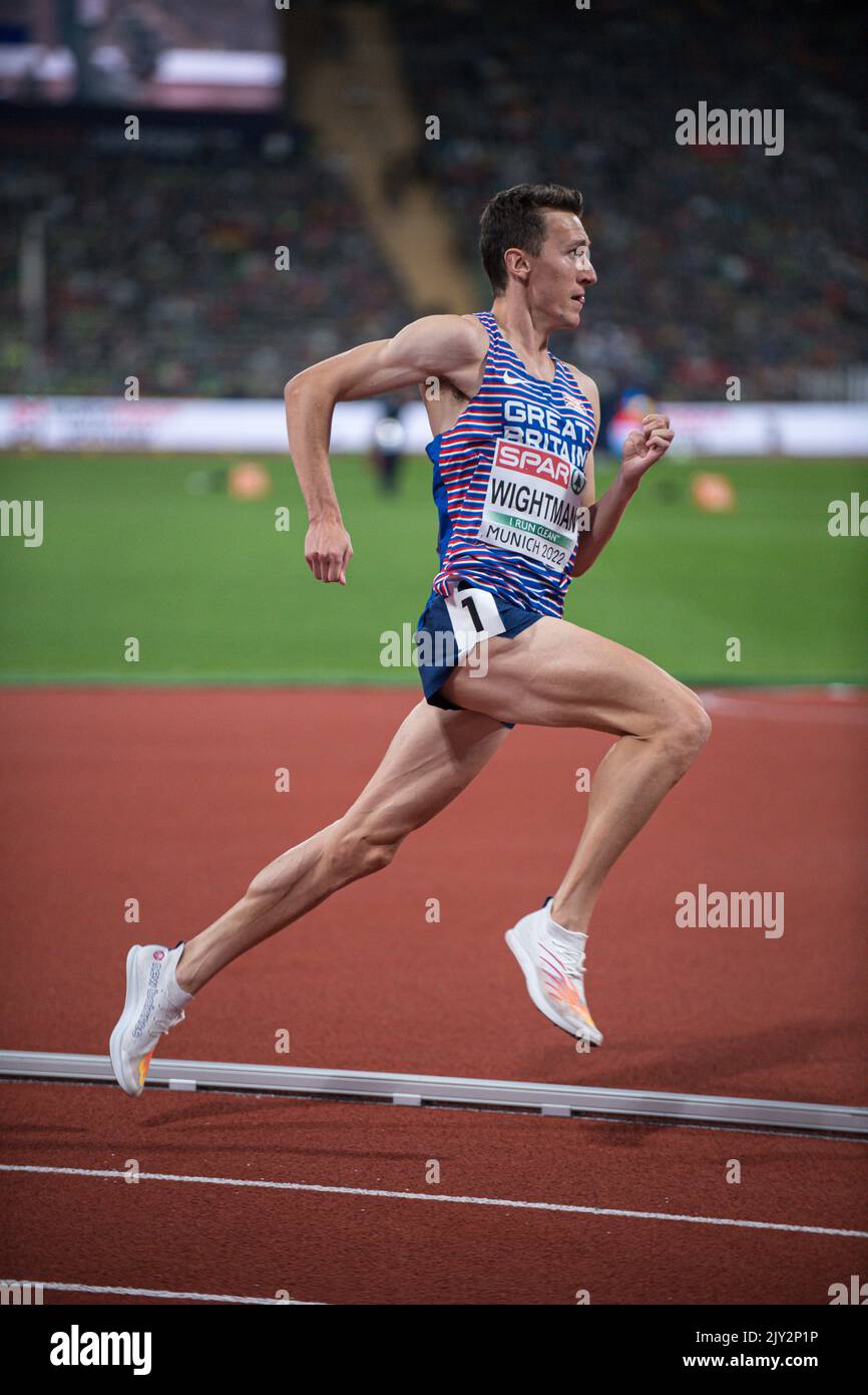Jake Wightman participating in the 800 meters of the European Athletics ...