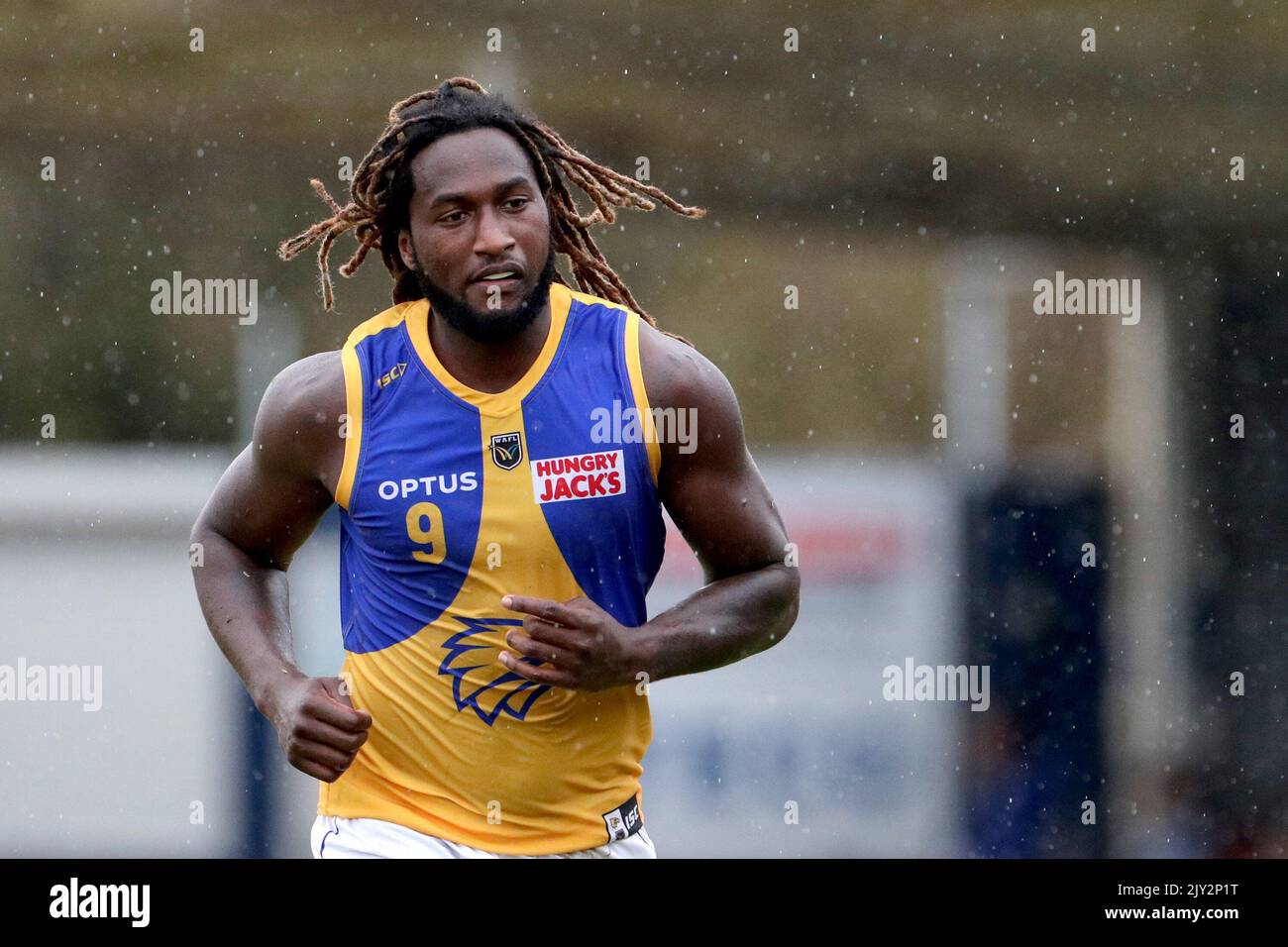 West Coast Eagles ruckman Nic Naitanui is seen in action for the West ...