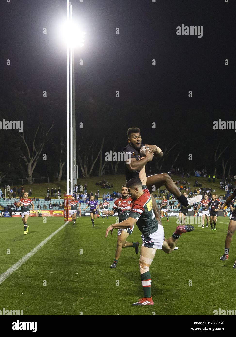 Maika Sivo of Fiji scores during the Pacific Test Invitational match ...