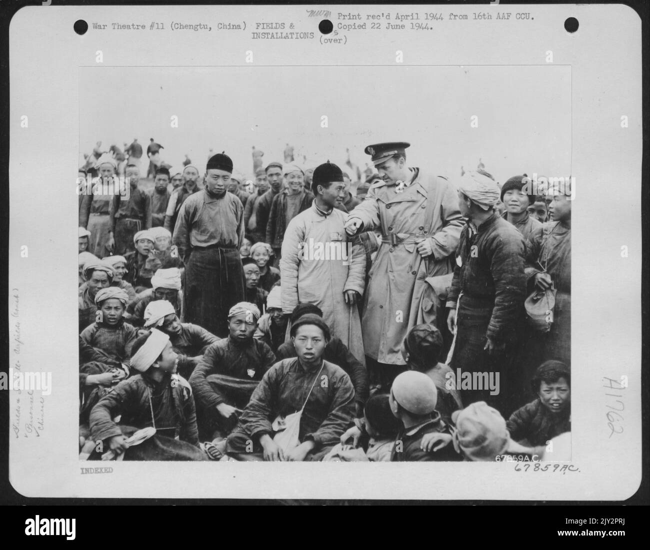 Lt. Colonel Kennerson, In Charge Of Construction Confers With A Chinese ...