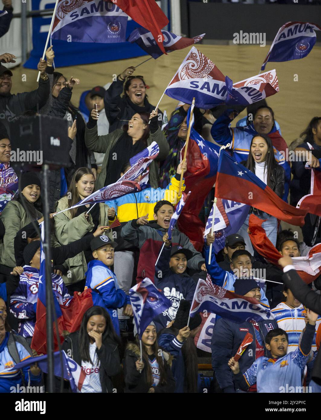Samoan fans during the Pacific Test Invitational match between the ...