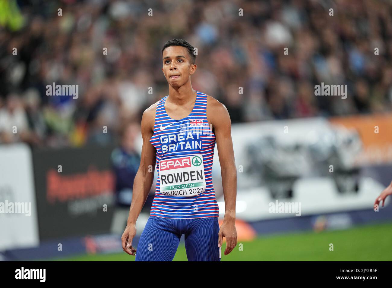 Daniel Rowden participating in the 800 meters of the European Athletics ...