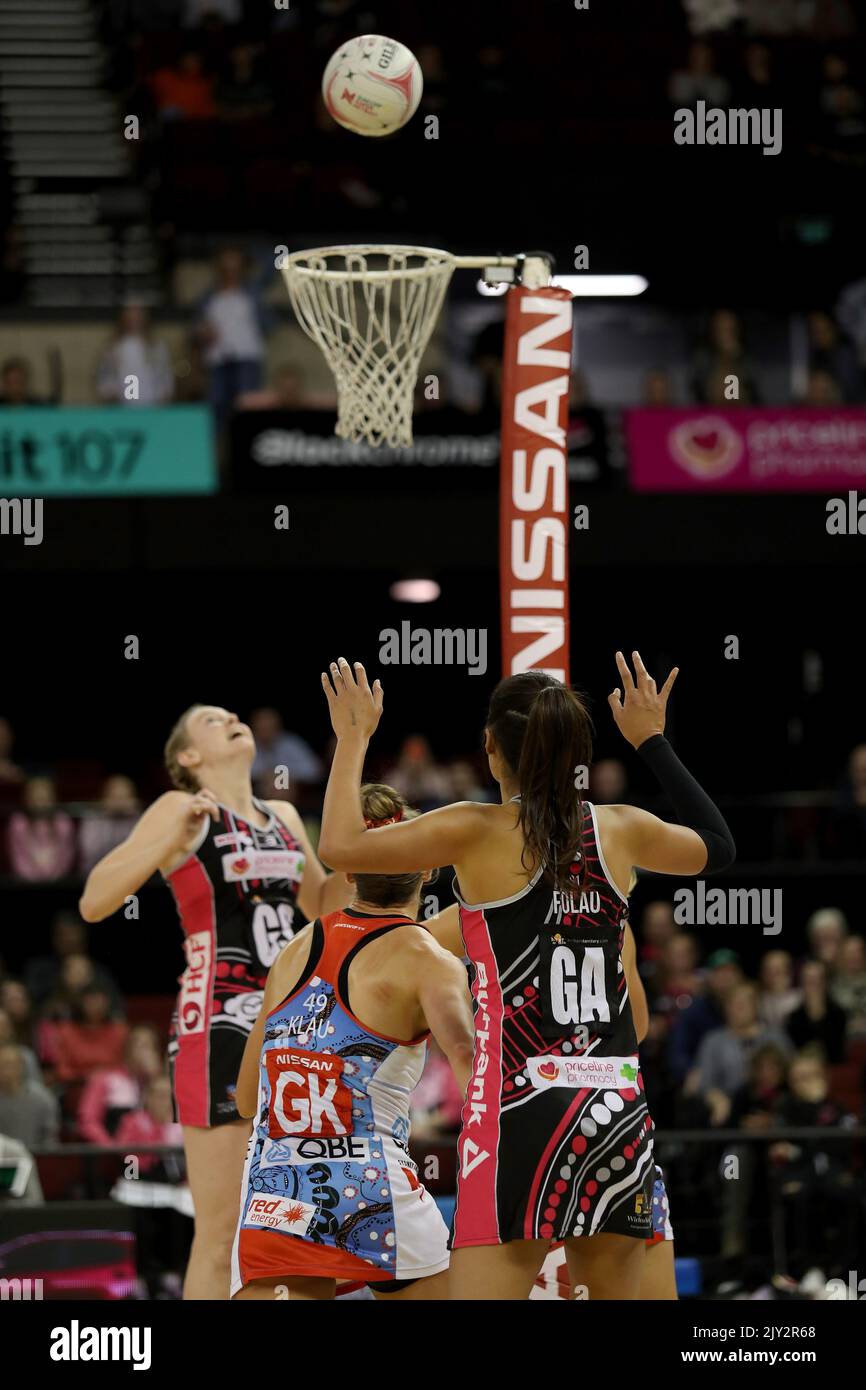 Maria Folau of the Thunderbirds misses her shot to end the game in a ...