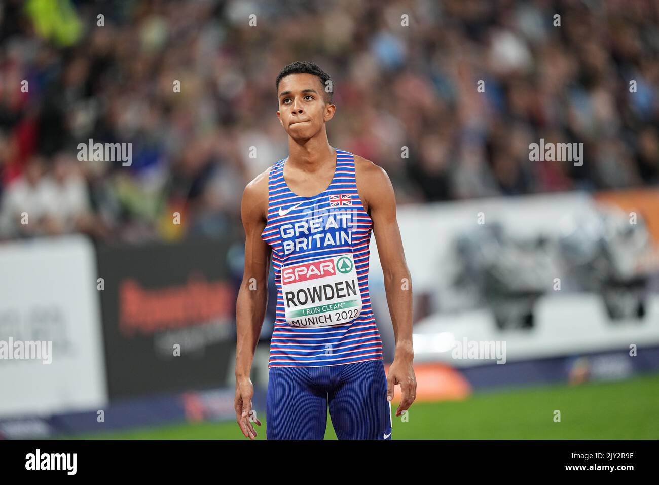 Daniel Rowden participating in the 800 meters of the European Athletics ...