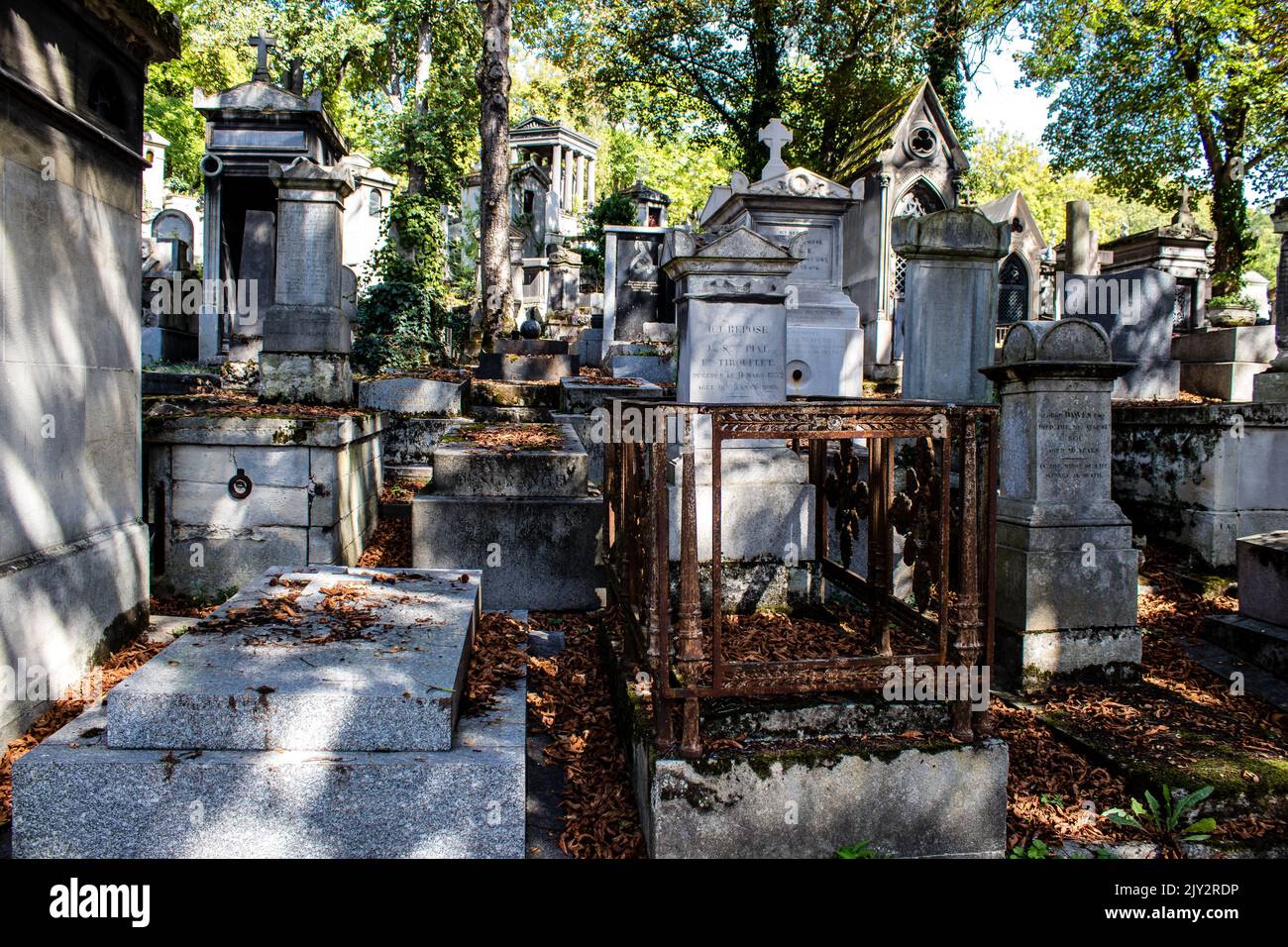 Paris, France - September 05, 2022 The Pere Lachaise cemetery is the ...