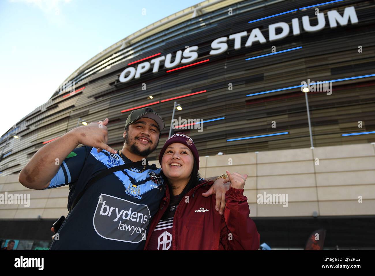 Truan Ngerengere and Tyler Hare pose for a photograph ahead of Game 2 ...