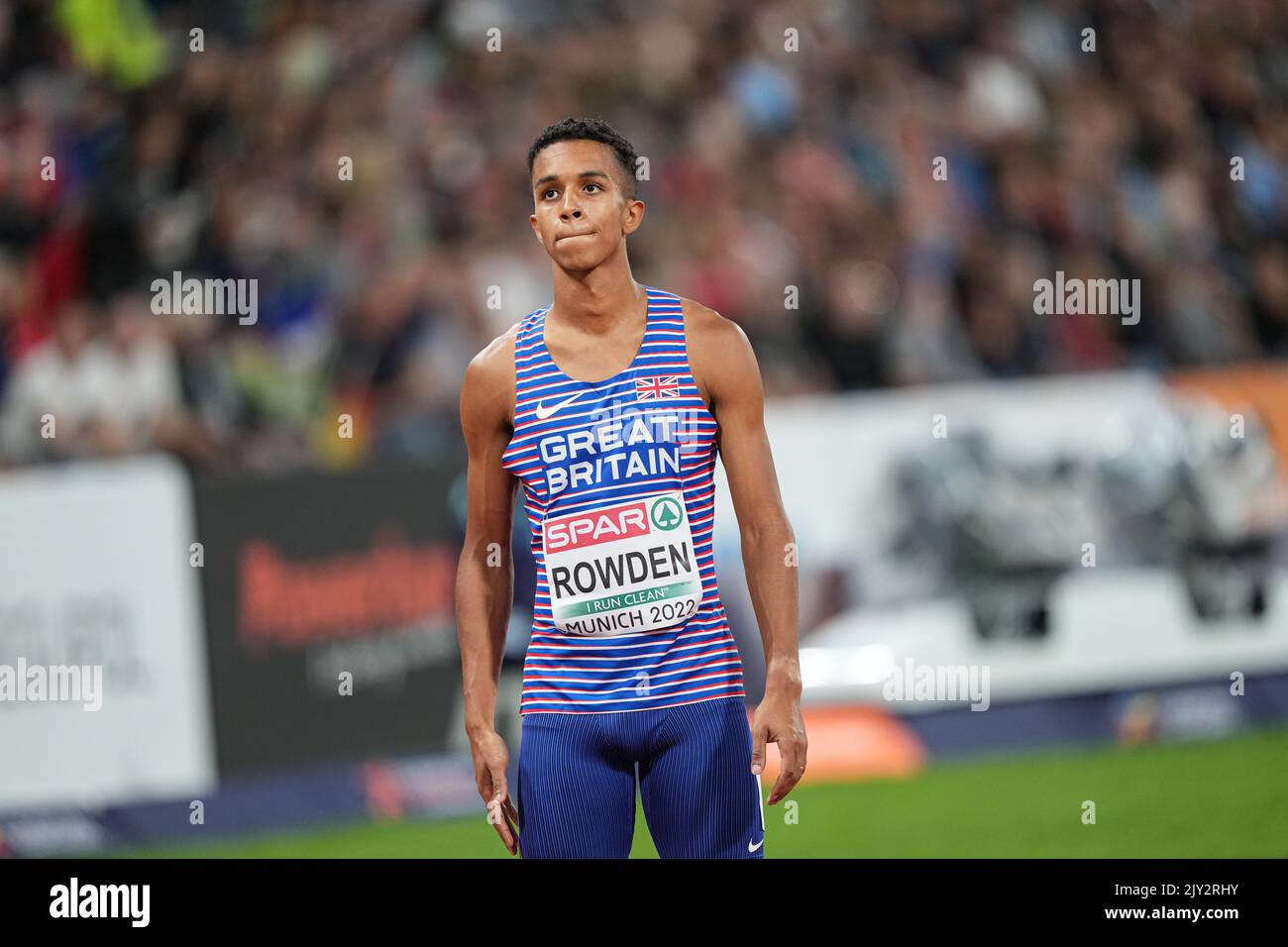 Daniel Rowden participating in the 800 meters of the European Athletics ...