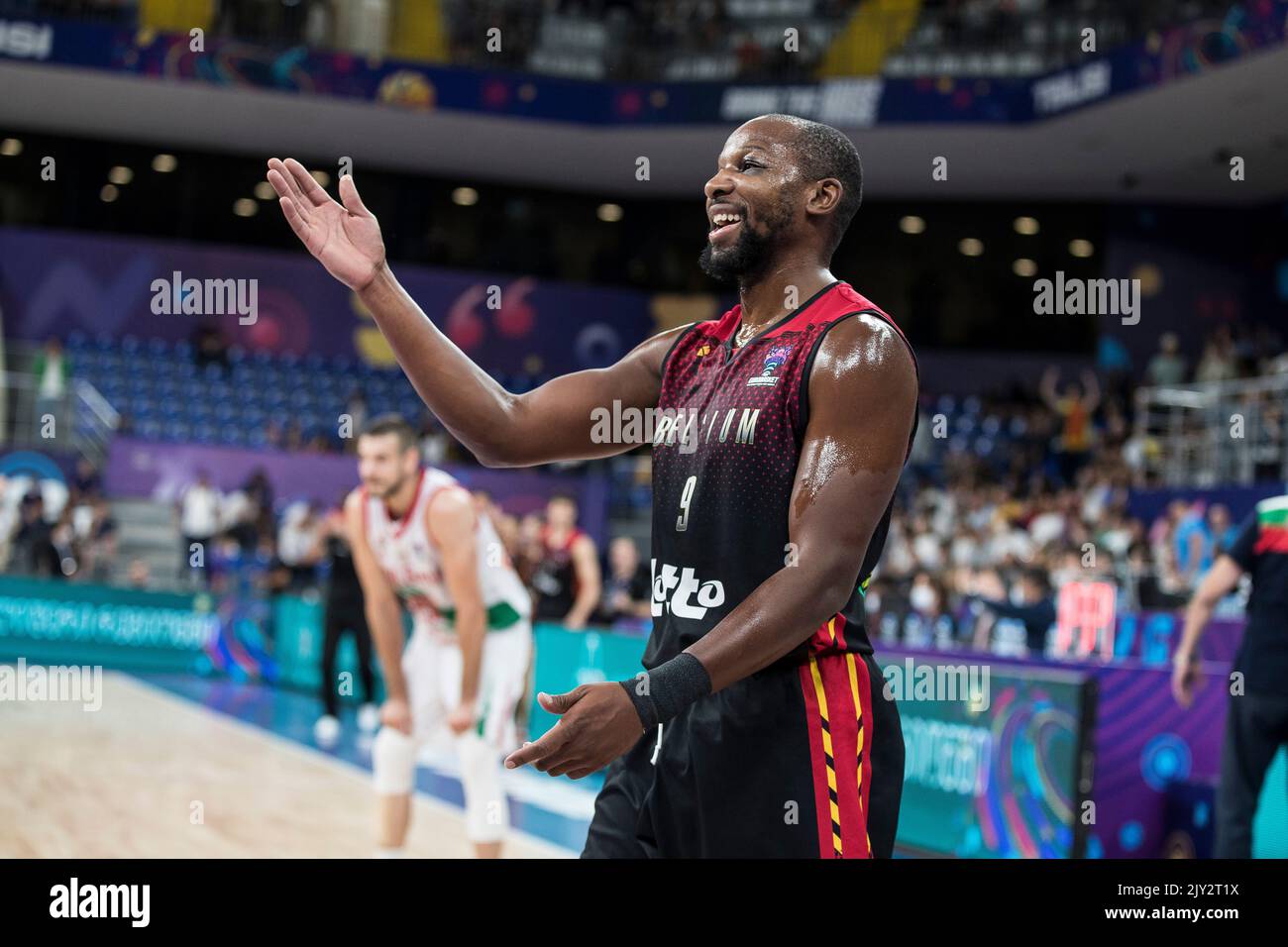 Jonathan Tabu of Belgium pictured during a basketball match between ...