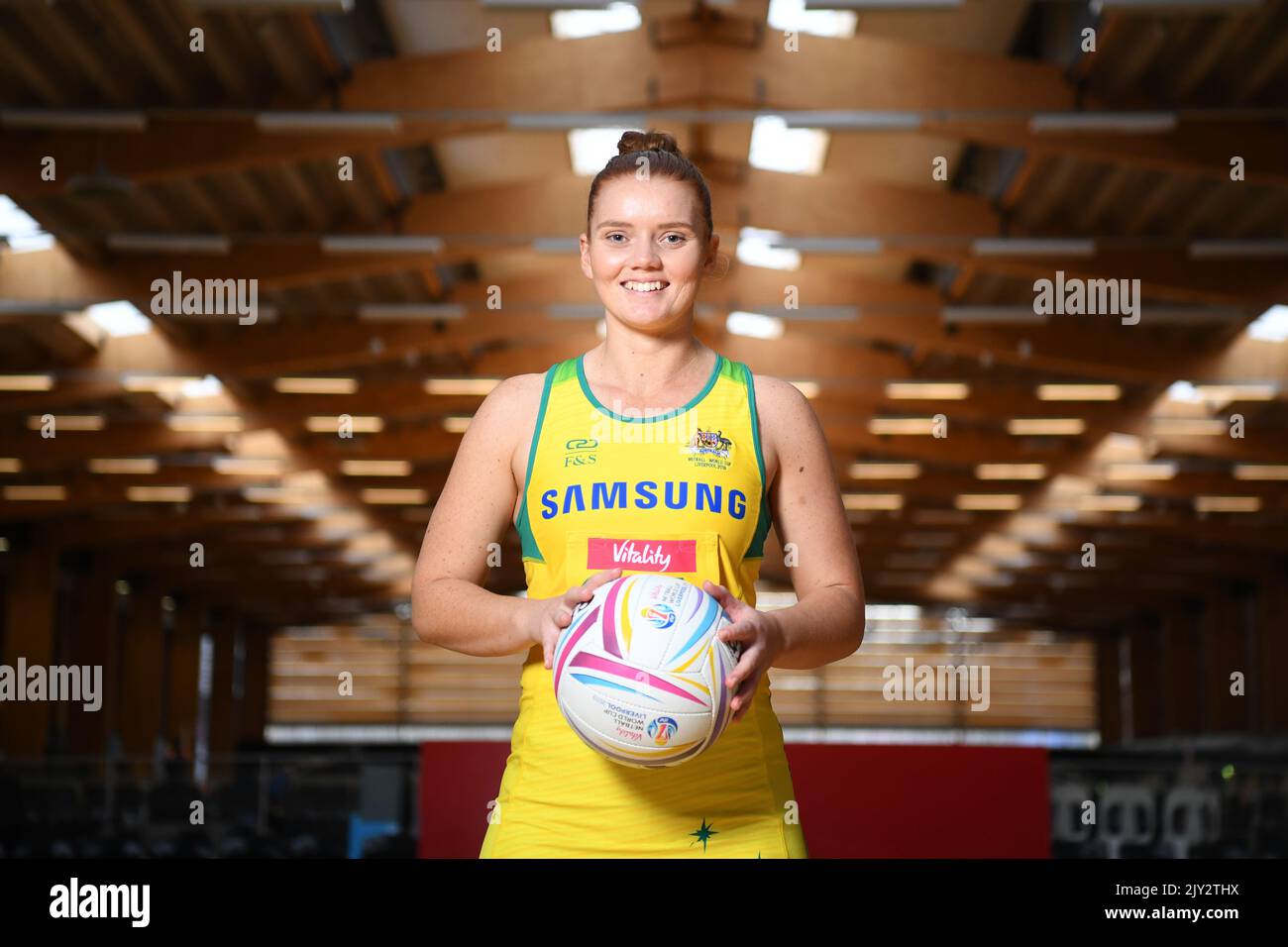 Diamonds player Steph Wood poses for a photo in Sydney, Tuesday, June ...