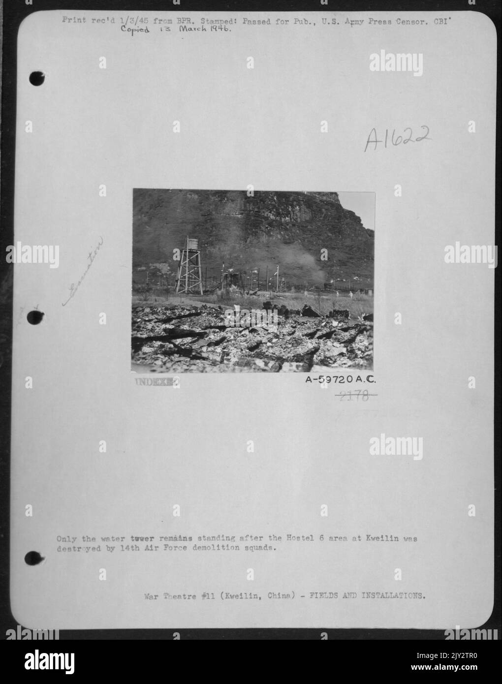 Destroyed water tower Black and White Stock Photos & Images - Alamy
